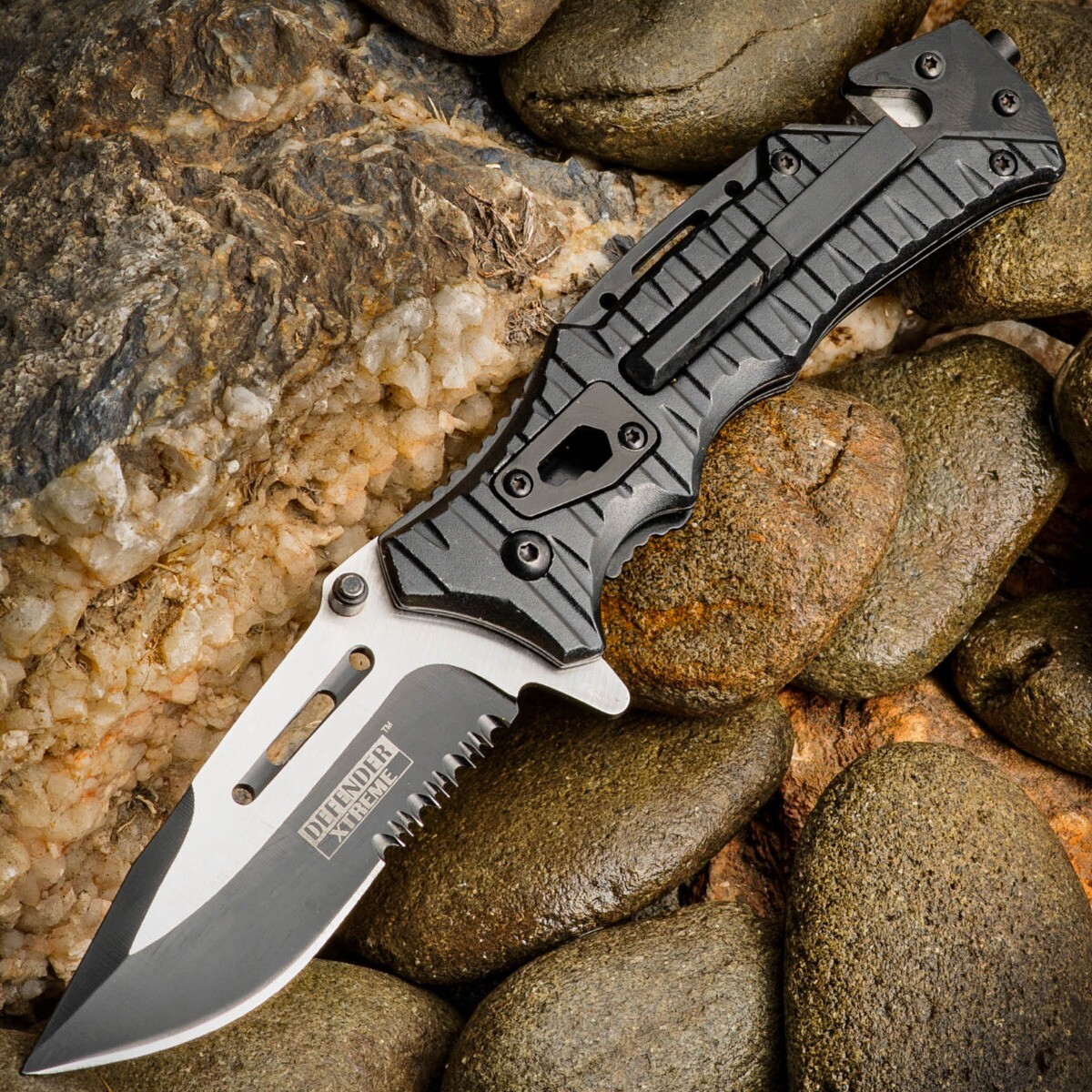 8.25" Military Multi-Tool Tactical Assisted Spring Folding Rescue ...