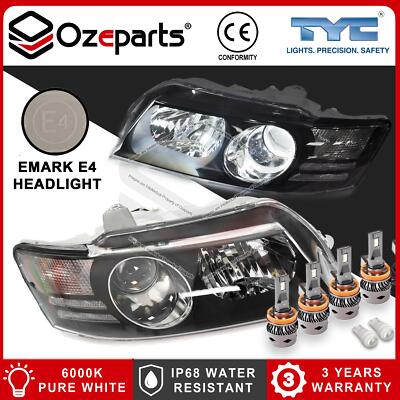 Pair Projector Headlights + Full Set LED Globes For HSV VZ Clubsport R8 ...