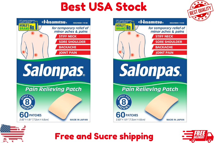 Salonpas Pain Relieving Patch for Back, Neck, Shoulder, Knee Pain and ...