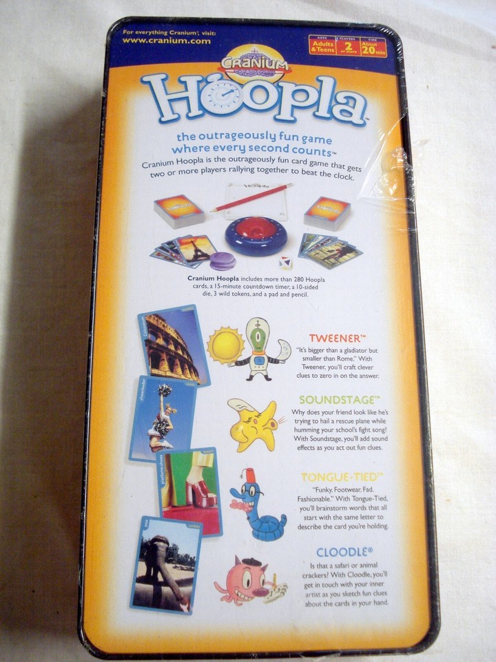 Cranium Hoopla Game Brand New in Metal Tin 2002 Mattel #N1387 | eBay