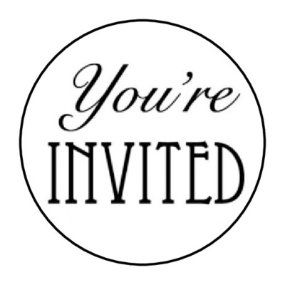 30 You're Invited Envelope Seals Labels Stickers 1.5" Round | eBay