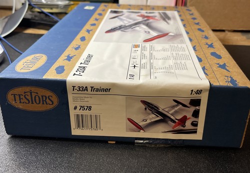 Vintage Testors T-33 Trainer HSO Plastic Model Kit 7578 1/48 Parts ...