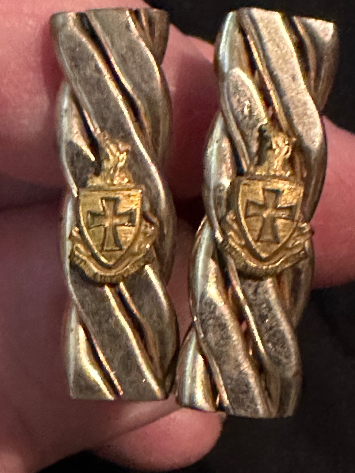 VINTAGE Sigma Chi fraternity pair of men's crest cuff links, Manleigh ...