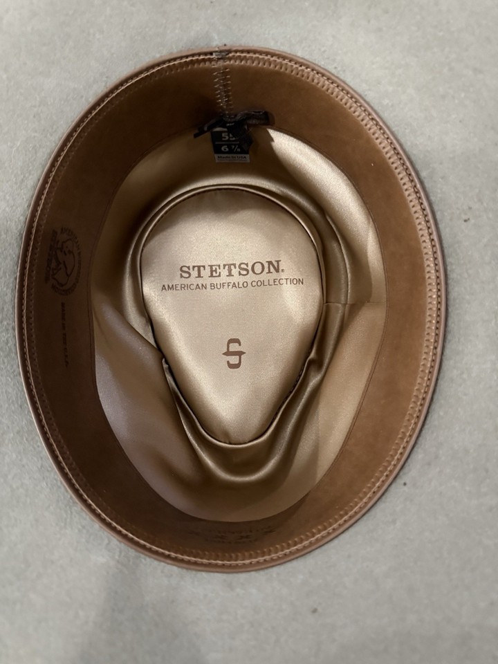 STETSON Drifter 4X Buffalo Stone Felt Western Hat (SBDFTR-163420) 6 7/8 ...