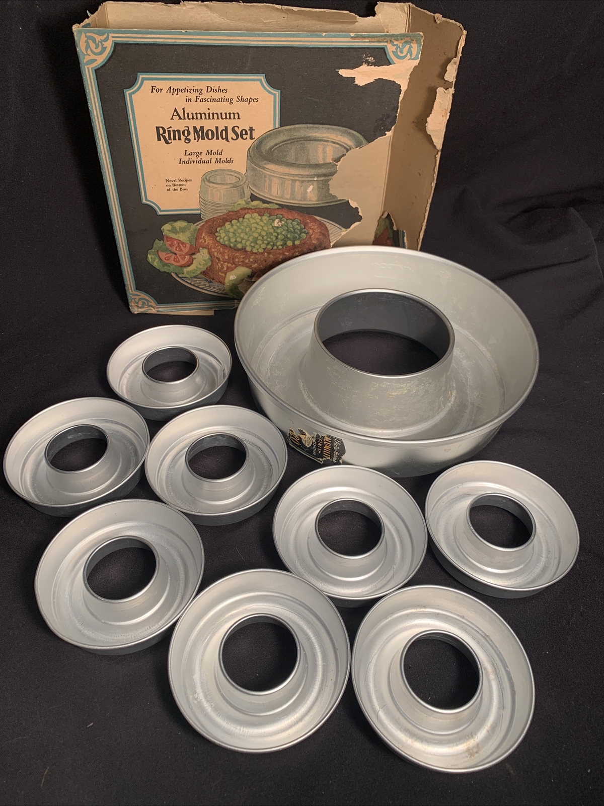 Set of 9 Vintage Jello Gelatin Ring Molds- Mini Bundt Cake Donut | eBay