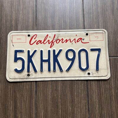 Vintage California License Plate 5KHK907 | eBay