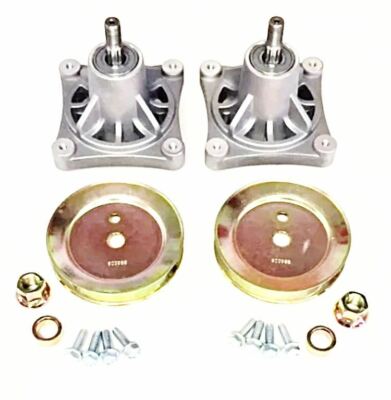 2-PACK Hustler Raptor Spindle & Pulley Kit 604214, 603988 Fits 42" & 52 ...