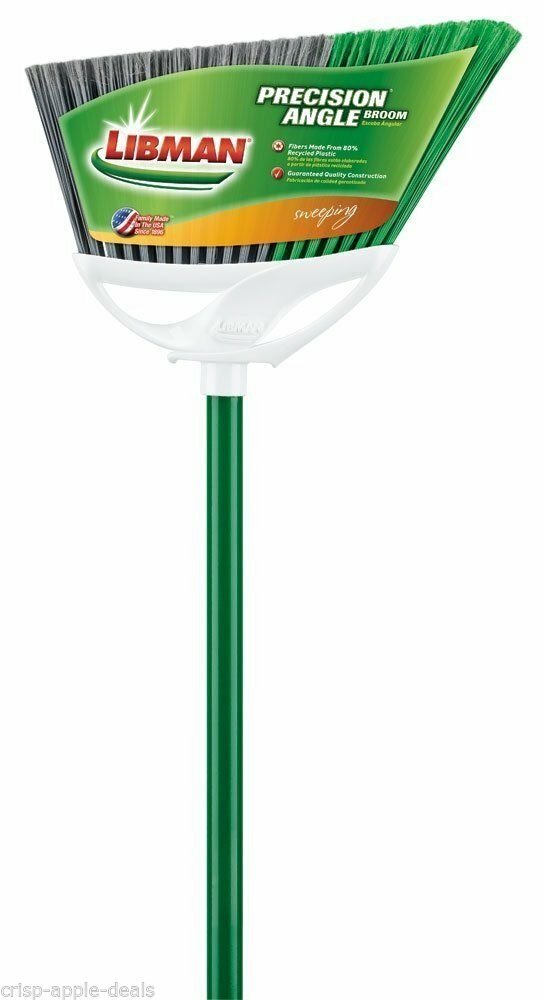 Libman 201 Precision Angle Broom with Recycled Broom Fibers ...
