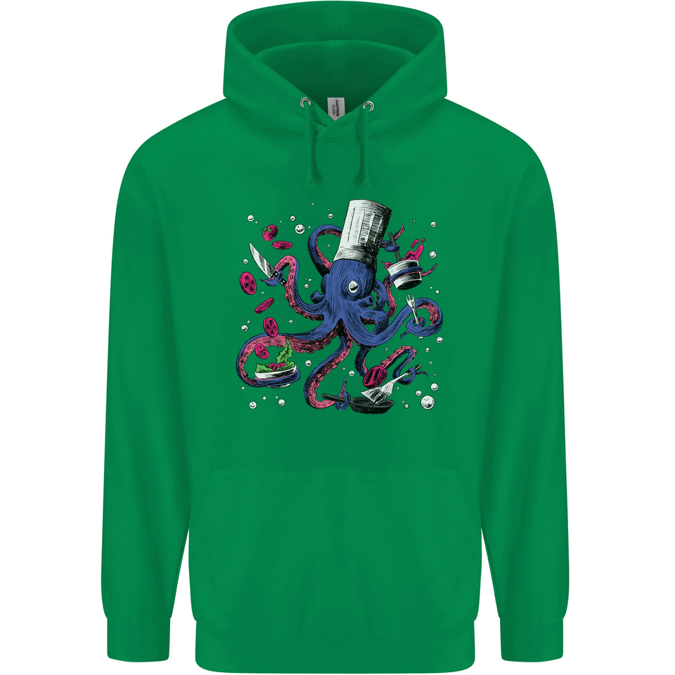 Octo Chef Funny Octopus Cook Cooking Childrens Kids Hoodie | eBay Australia