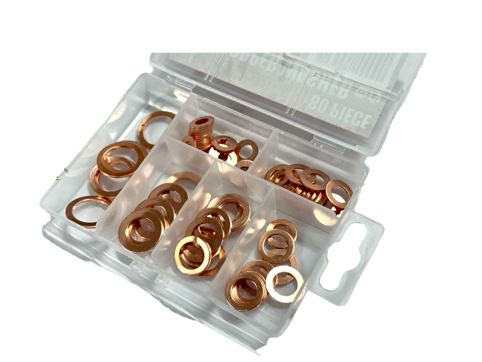 80Pc Flat Copper Washer Assortment Assorted Sizes Washers | eBay