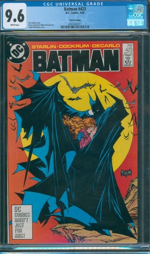 BATMAN #423 3RD PRINT ️ CGC 9.6 WHITE Pages ️ McFarlane Cover DC Comic ...