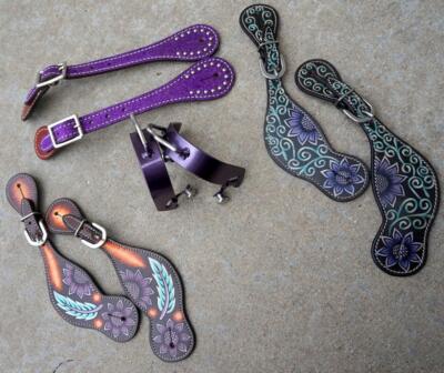 Ladies Western Barrel PURPLE Bumper Spurs Only Or With Matching Spur ...