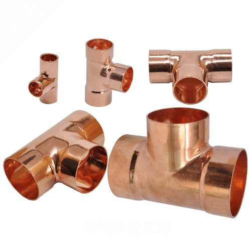 Equal Copper Tee T Shape Plumbing Pipe Fittings T-Piece Tube 16mm-42mm ...