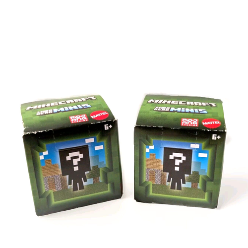 Minecraft Toys Mob Head Minis Collectible Mystery Figures Mattel 2 Pack ...