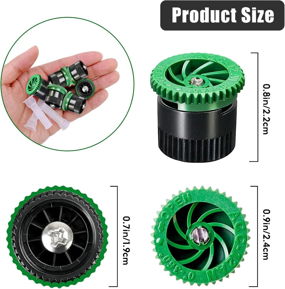 10 Pieces Variable Arc Nozzle, Pop-Up Sprinkler Heads Replacement ...