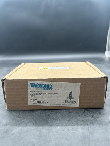 Webstone H-75004 1" Sweat Forged Brass Air Separator 10GPM 150PSI ...