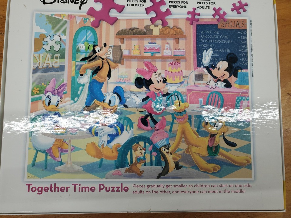 Ceaco Disney Together Time 400 Piece Jigsaw Puzzle Bakery Mickey Minnie ...