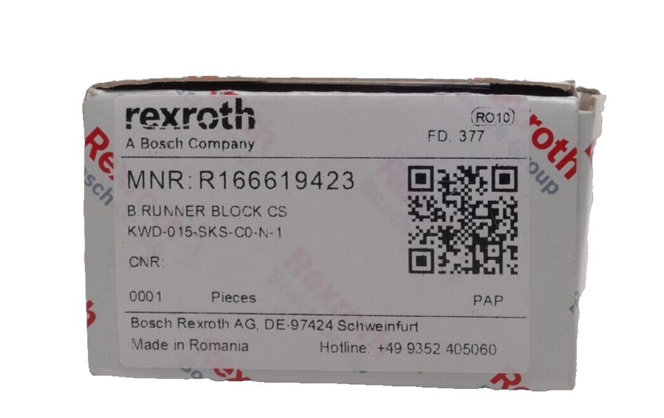 Bosch Rexroth B. Runner Block CS KWD-D15-SKS-CO-N-1 | R166619423 | eBay