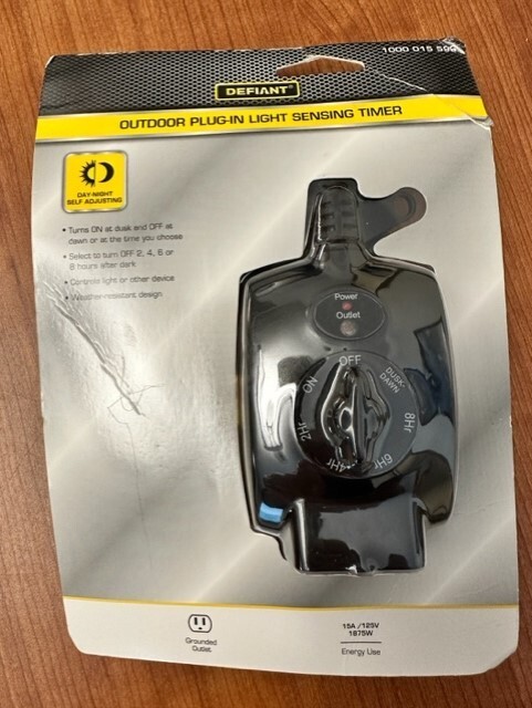 Defiant Outdoor Light Timer Defiant 15 Amp Outdoor Plug In Mechanical