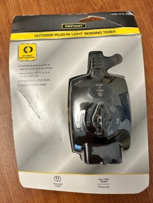 Defiant Outdoor Plug-In Light Sensing Timer, New | eBay