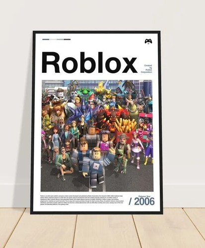 Roblox Gaming Poster, Roblox Art, Roblox Wall Art, Gamer Wall Art | eBay