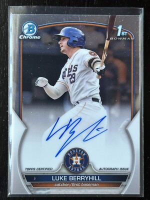 2023 Bowman Chrome Luke Berryhill Auto 1st Bowman Chrome Houston Astros ...