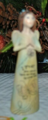 VTG HOME ACCENTS CARSON Angel Figurine Girl Butterflies I PRAY 5.25" | eBay
