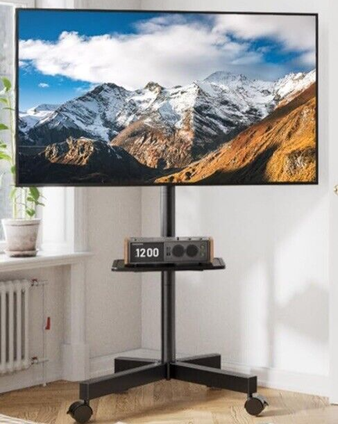 PERLESMITH Mobile TV Stand Cart for 23-60 inch LCD LED Flat/Curved ...