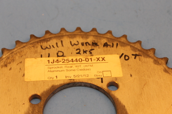 OEM YAMAHA 76-79 YZ100 YZ125 YZ125X REAR SPROCKET 40T 1J4-25440-01-XX ...