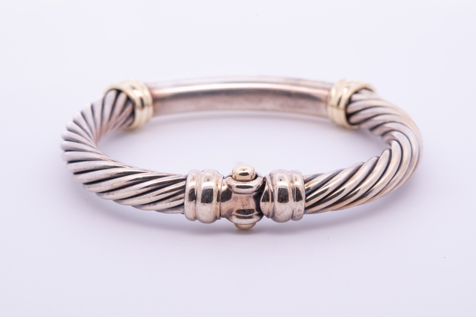 David Yurman Silver Classic Silver Cable Bracelet - Gem