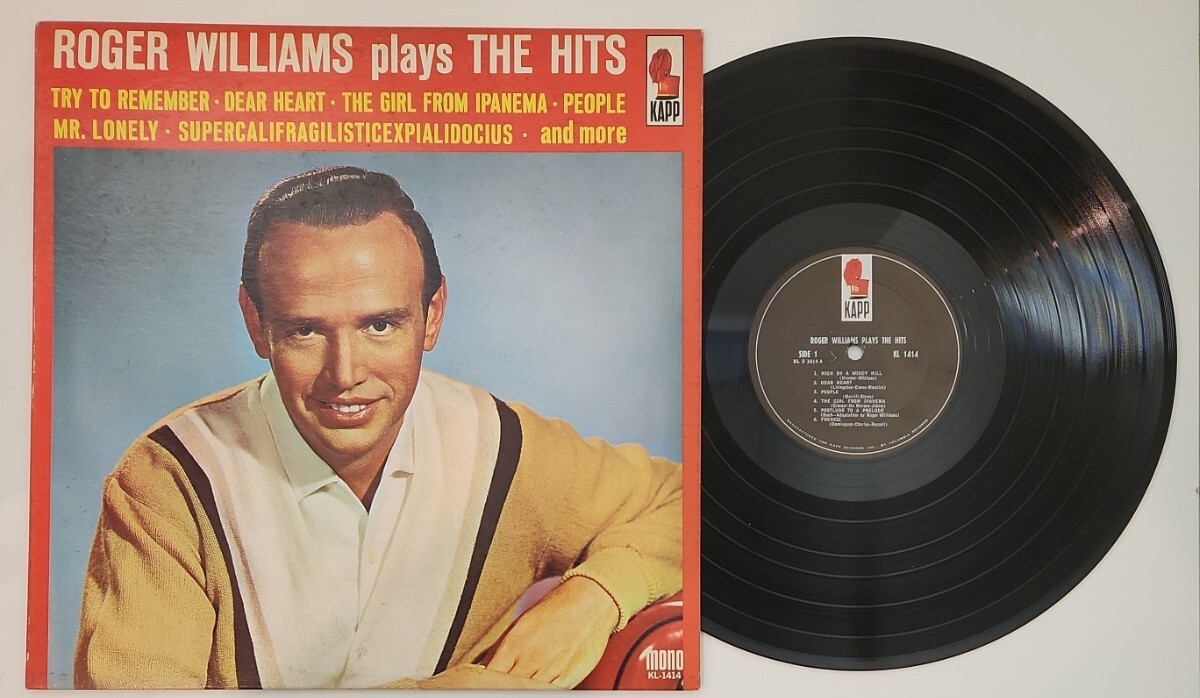 ROGER WILLIAMS - ROGER WILLIAMS PLAYS THE HITS - VINTAGE VINYL LP ...