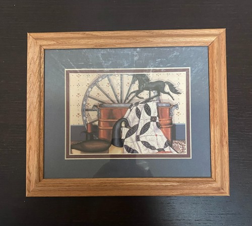 American Folk Artist Pat Pearson Country Coner Framed Picture | eBay