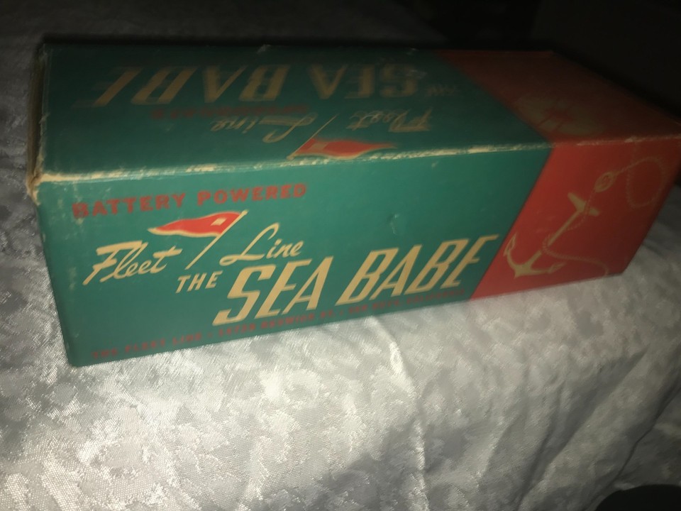 Rare 1960s FLEET LINE The Sea Babe SPEEDBOAT Battery Operated BOAT ...