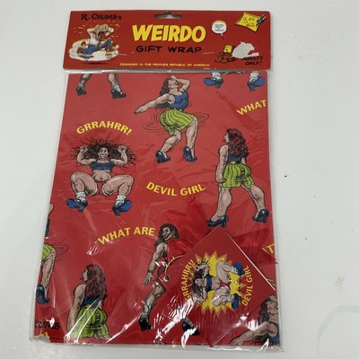 R. CRUMB Devil Girl' Wrapping Paper COMIC Weirdo GIFT WRAP Hippie New ...