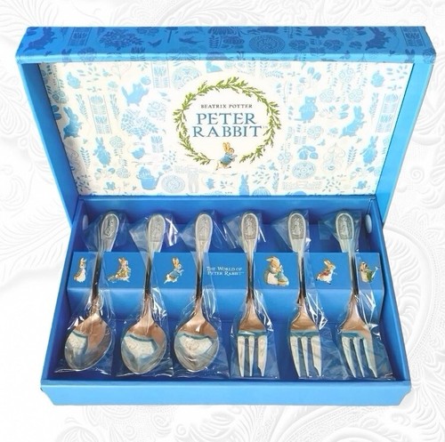Peter Rabbit Spoon & Fork Set 6 Pieces 18-8 Stainless Steel Made in ...