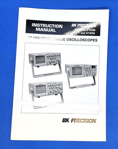 BK Precision Dual-Trace Oscilloscopes 2120B and 2125A User Manual | eBay