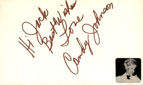 Candy Johnson Signed Auto 3x5 Index Card Playboy | eBay