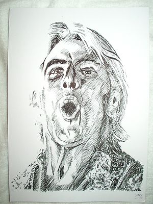 A4 Black Ink Sketch Drawing Wrestler Ric Flair A | eBay