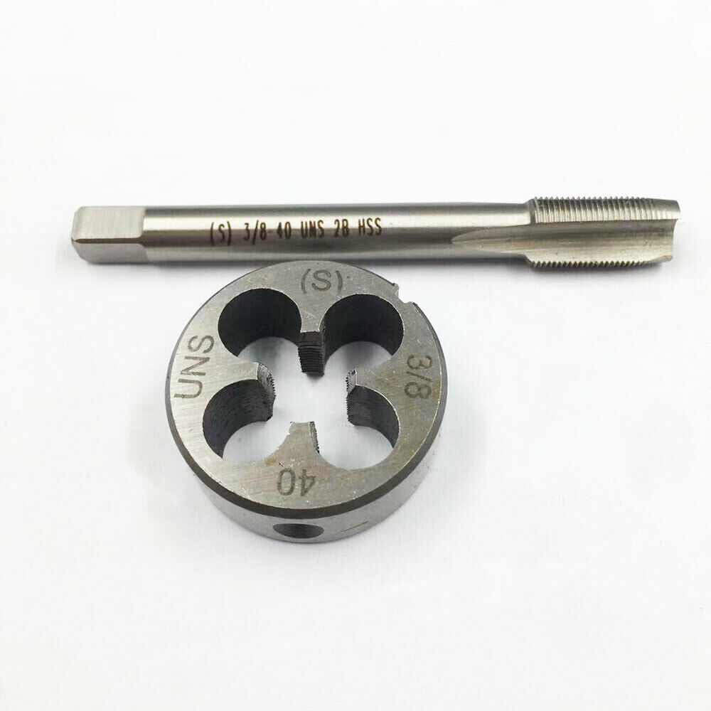 3/8"-40 UNS Tap and Die Set HSS Thread Tap With Round Threading Die ...
