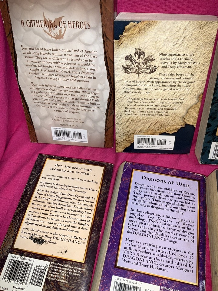 Lot Of 19 Various Dragonlance Books - Paperback - Vtg Fantasy Dragon ...