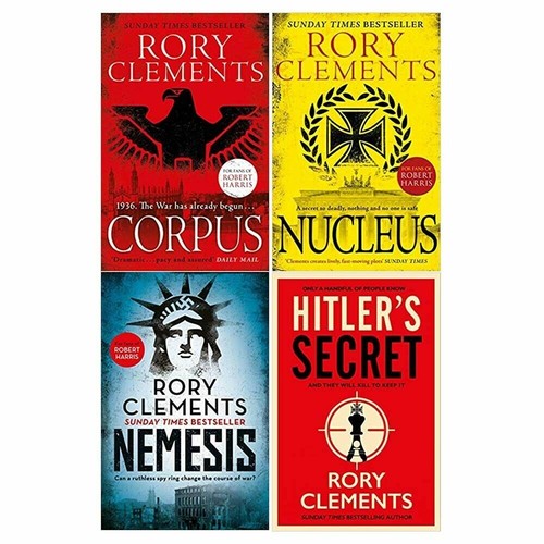 Rory Clements 4 Books Collection Set Corpus,Nucleus,Nemesis,Hitler's ...