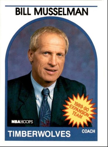 1989-90 Hoops Basketball Card Bill Musselman Rookie Minnesota ...