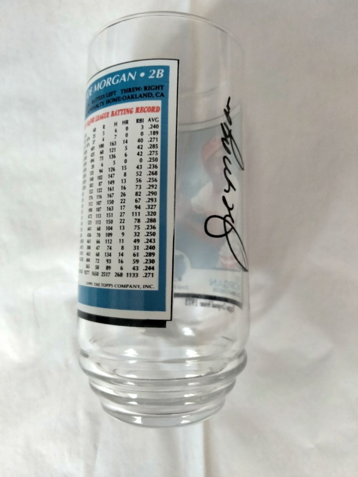 1993 McDonald’s Greatest MLB Baseball Glass Coca Cola Joe Morgan ...