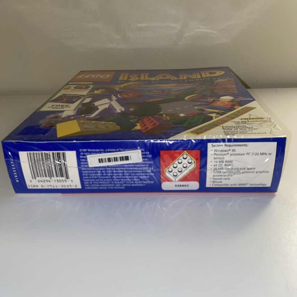 Vintage LEGO Island COMPLETE BIG BOX PC CD-ROM Windows 95 Computer Game ...