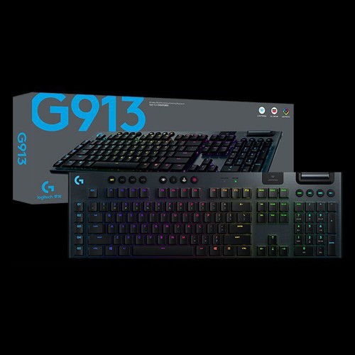 Logitech G913 LIGHTSPEED RGB Mechanical Gaming Keyboard Clicky Tactile ...