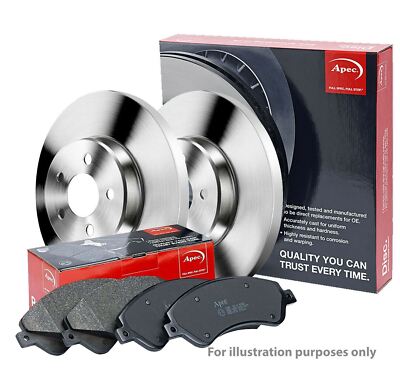Genuine APEC Rear Brake Discs & Pads Set Solid for Mercedes-Benz A ...
