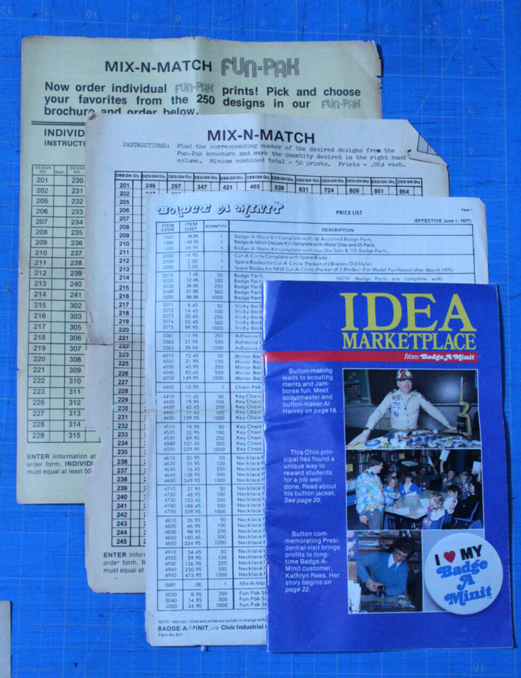 Badge-A-Minit SET | 2.25IN | Vintage, Includes Cut-a-Circ, Buttonbacks ...