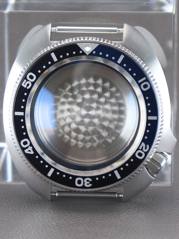 44mm Modified Turtle Watch Cases Sapphire Crystal Glass For Seiko Nh35 ...