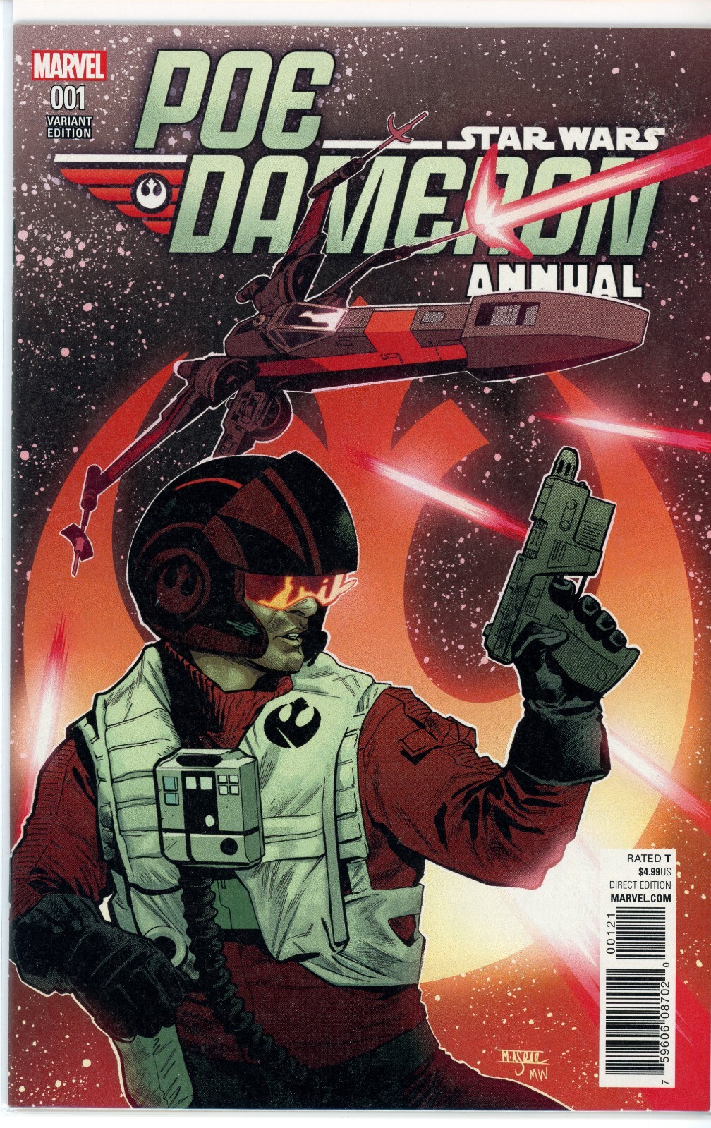 2017 August Marvel Star Wars Poe Dameron Annual #1 Mahmud Asrar Cover ...