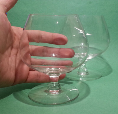 12 oz Cognac Brandy Crystal Snifter 4" tall 2.5" opening, Pair | eBay